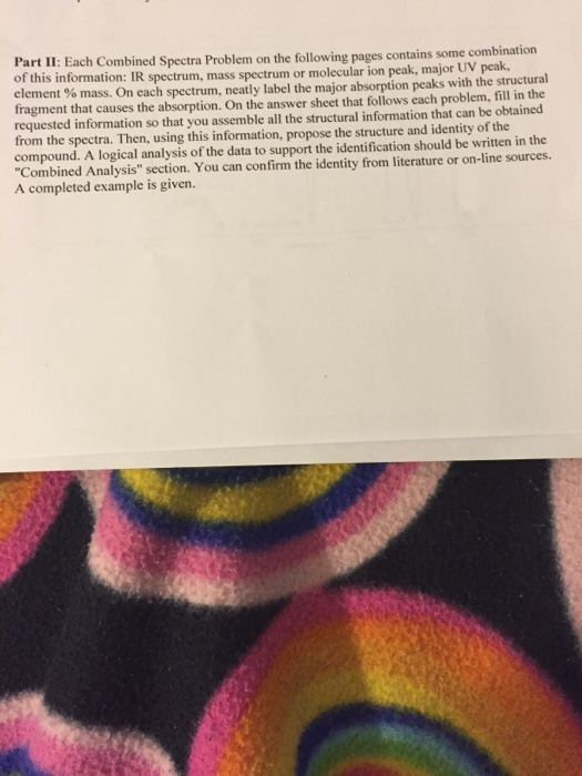 Solved Part II: Each Combined Spectra Problem on the | Chegg.com