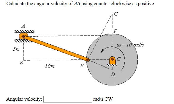 Solved Calculate the angular velocity of AB using | Chegg.com