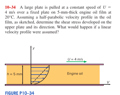 Solved a) assume that the parabolic profile is given by V2 = | Chegg.com