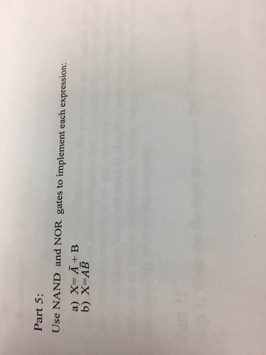 Solved Use NAND and NOR gates to implement each expression. | Chegg.com