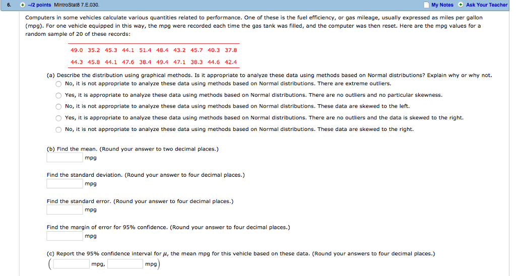 Solved Computers in some vehicles calculate various | Chegg.com