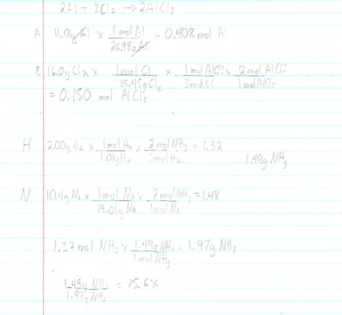 Solved 2.00 g H2 is allowed to react with 10.4 g N2, | Chegg.com