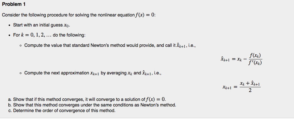 Solved Problem 1 Consider the following procedure for | Chegg.com