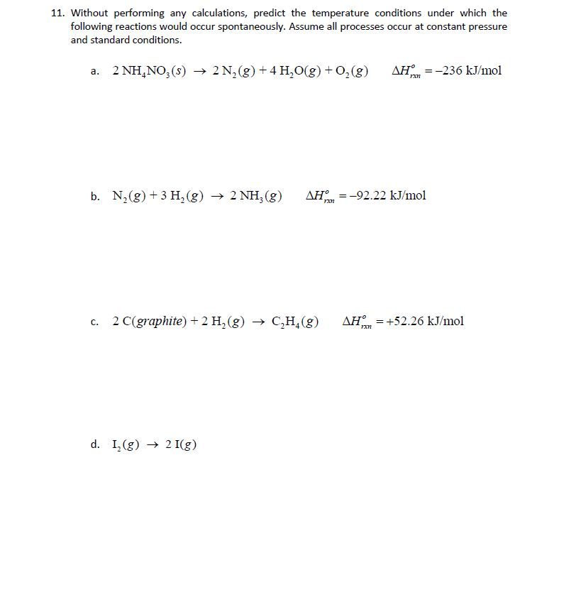 Solved Without performing any calculations, predict the | Chegg.com