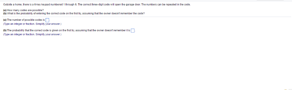 Solved Outside a home, there is a 6-key keypad numbered 1 | Chegg.com