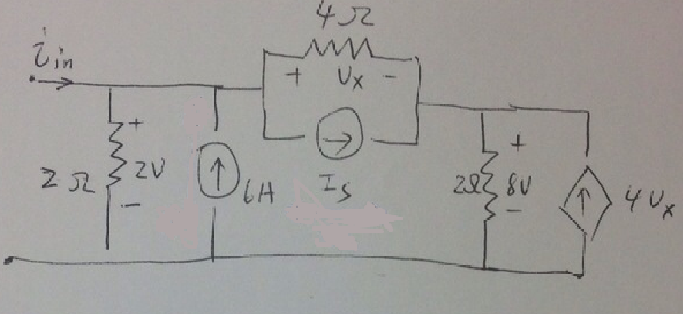 Solved 1. Find Vx, i(in) and Is 2. The power provided by the | Chegg.com