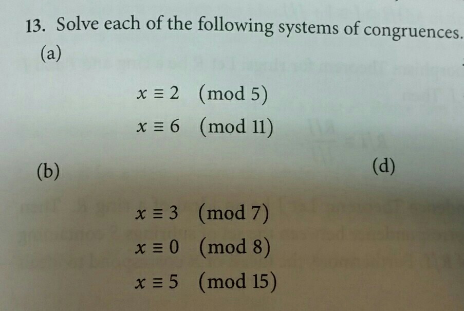 Solved 13. Solve each of the following systems of | Chegg.com