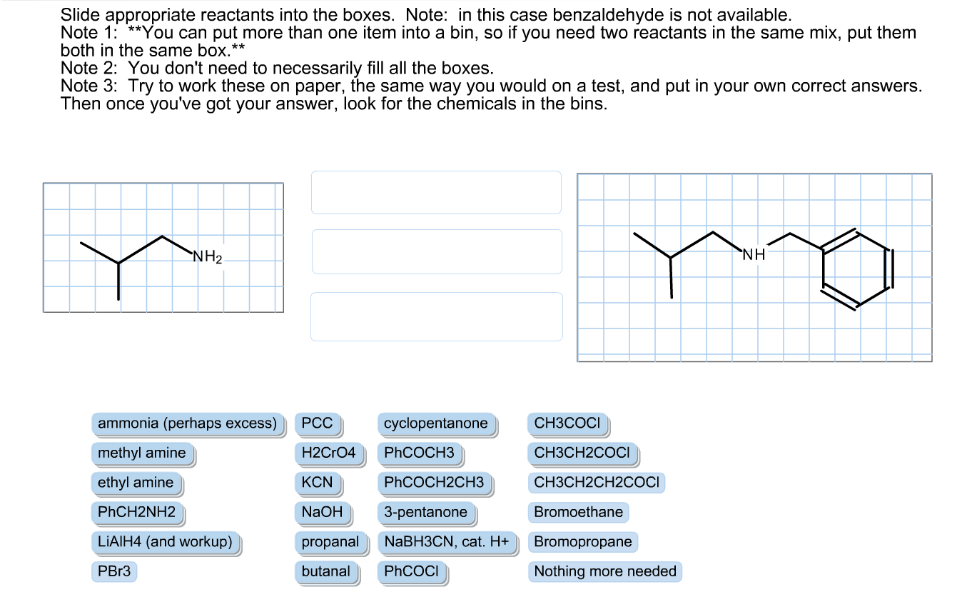 Solved Slide appropriate reactants into the boxes. Note 1: | Chegg.com