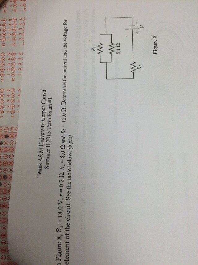 Solved Figure 8, epsilon1 = 18.0 V, r = 0.2 omega, R1 = 8.0 | Chegg.com