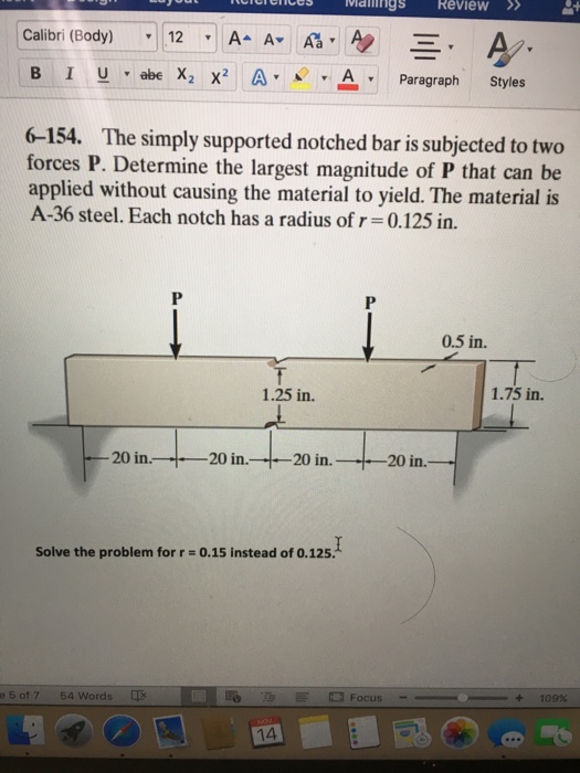 Solved The simply supported notched bar is subjected to two | Chegg.com