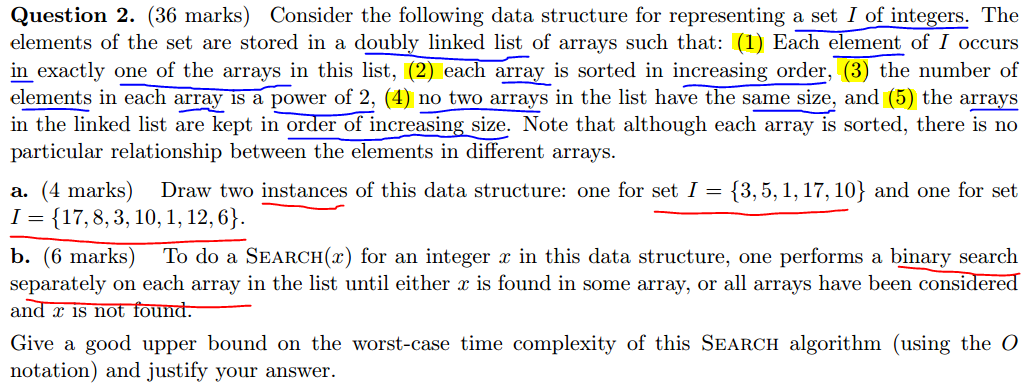 Consider the following data structure for | Chegg.com