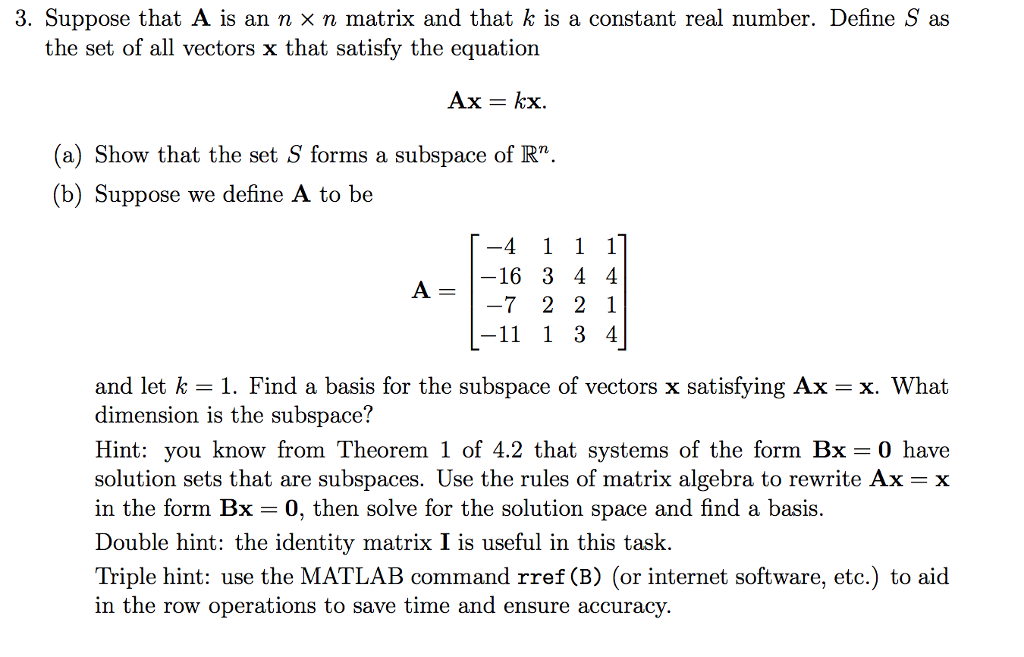 Solved Suppose that A is an n x n matrix and that A; is a | Chegg.com