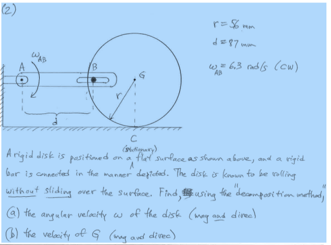Solved A rigid disk is positioned on a stationary flat | Chegg.com