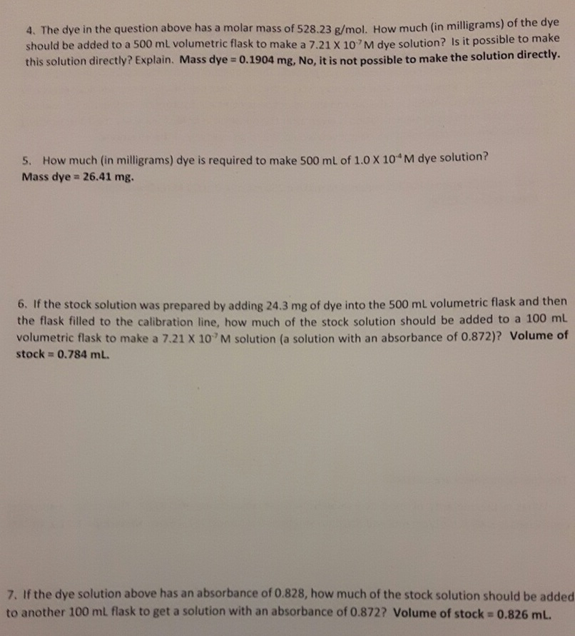 Solved Prelab Question. Quantitative Analysis | Chegg.com