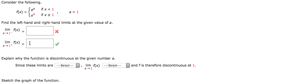 Solved Consider the following. f(x) = {e^x if x