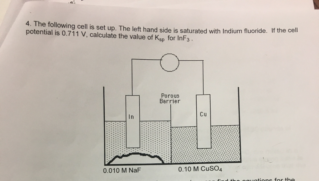 4. The following cell is set up. The left hand side | Chegg.com