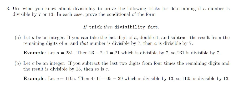 Solved 3. Use what you know about divisibility to prove the | Chegg.com