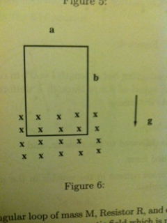 Solved A conducting rectangular loop of mass M, resistor R, | Chegg.com