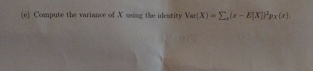 Solved 1. (25 points) Let X be a random variable with | Chegg.com