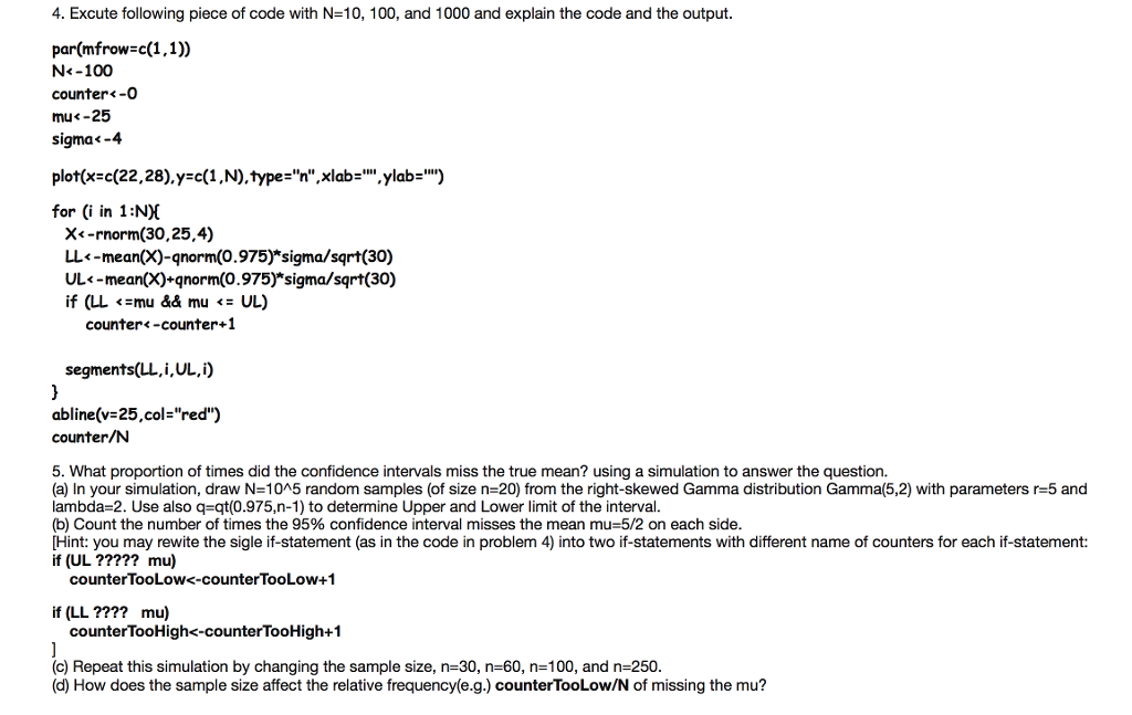 solved-4-excute-following-piece-of-code-with-10-100-and-chegg