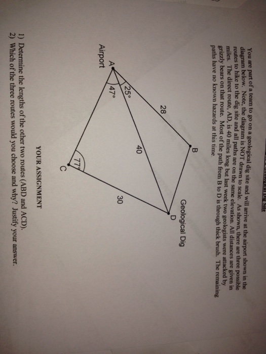 Solved You are part of a team to go on a geological dig site | Chegg.com