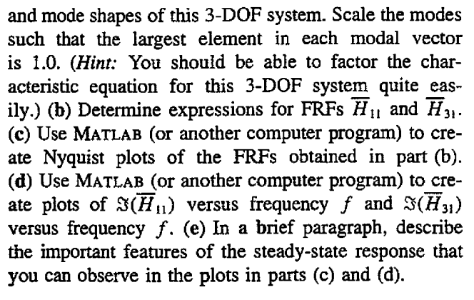 Solved C 11.6 The viscous-damped 3-DOF system in Fig. P11.6 | Chegg.com