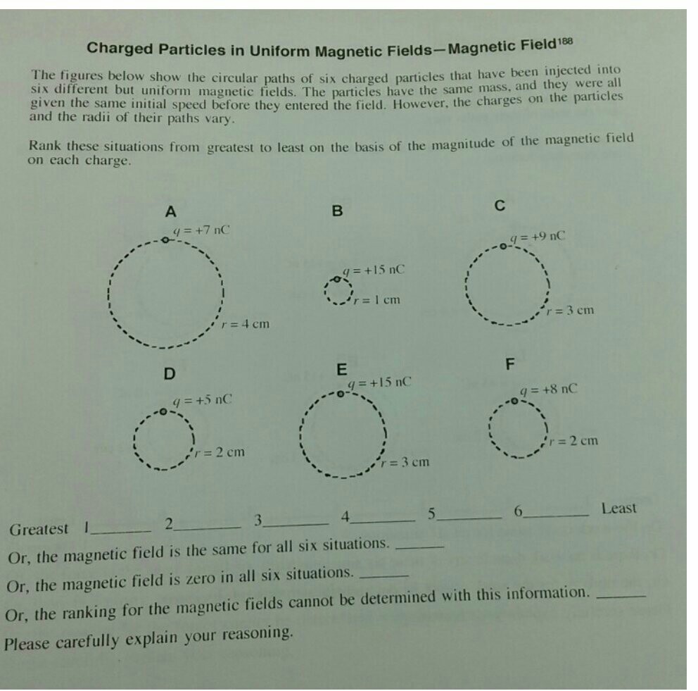 Solved Charged Particles in Uniform Magnetic Fields-Magnetic | Chegg.com