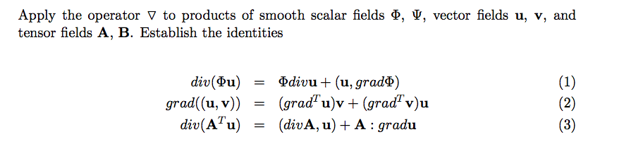 Apply the operator gradient to products of smooth | Chegg.com