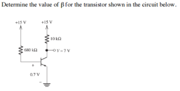 Solved Determine the value of beta for the transistor shown | Chegg.com