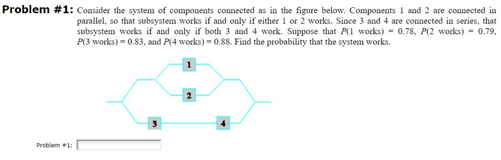 Solved Problem #1: Consider the system of components | Chegg.com