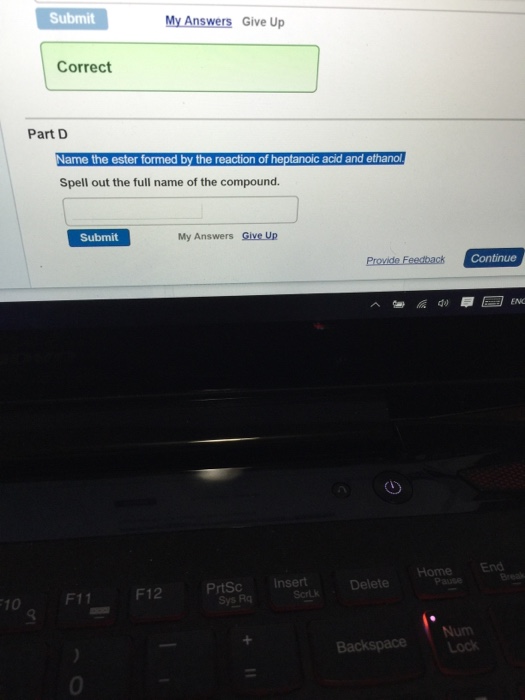 Solved Submit My Answers Give Up Correct Part D Name the | Chegg.com