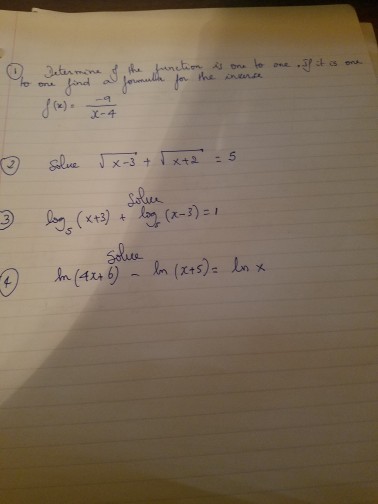 Solved Determine of the function is one to one. If it is one | Chegg.com