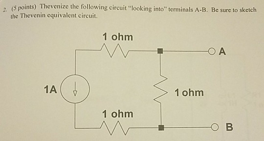 Solved :. (5 points) Thevenize the following circuit | Chegg.com