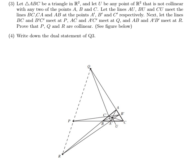 (3) Let ABC be a triangle in R2, and let U be any | Chegg.com