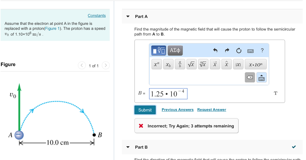 Solved Constants Part A Assume that the electron at point A | Chegg.com