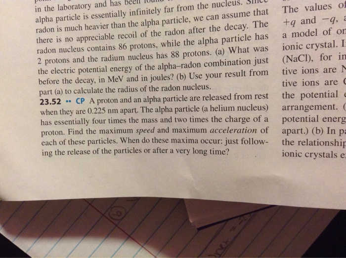 Solved A proton and an alpha particle are released from rest | Chegg.com