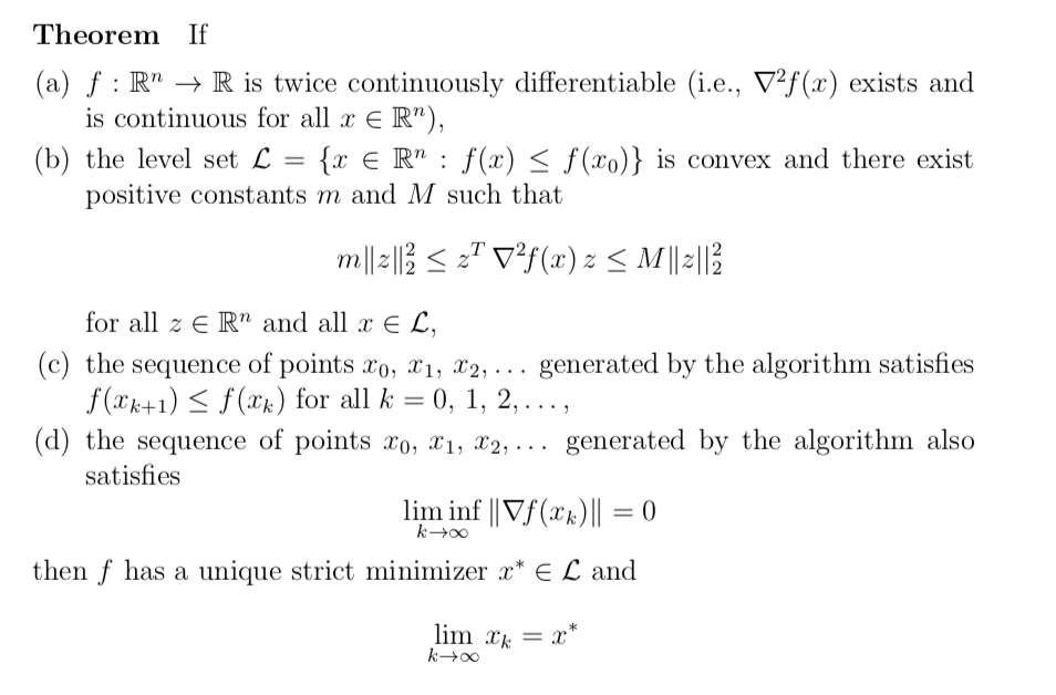 Theorem If (a) f : Rn ? R is twice continuously | Chegg.com