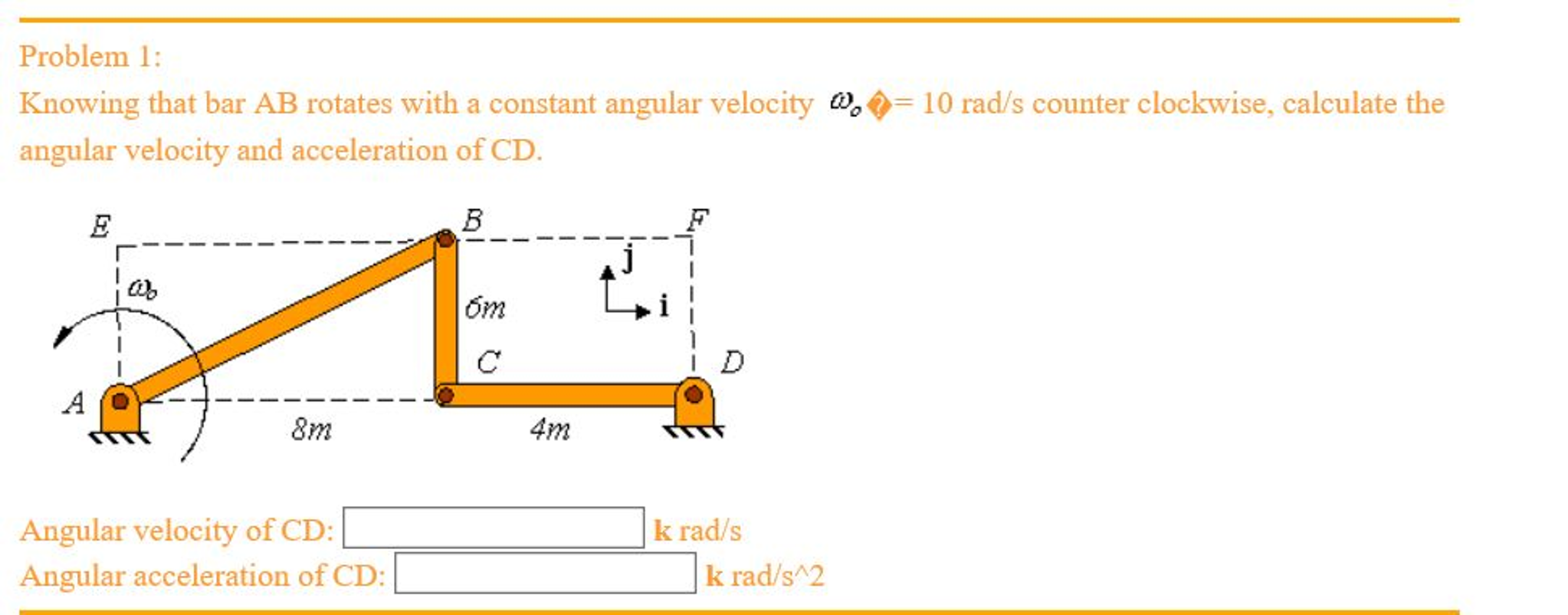 Solved Bar AB rotates with a constant angular velocity | Chegg.com