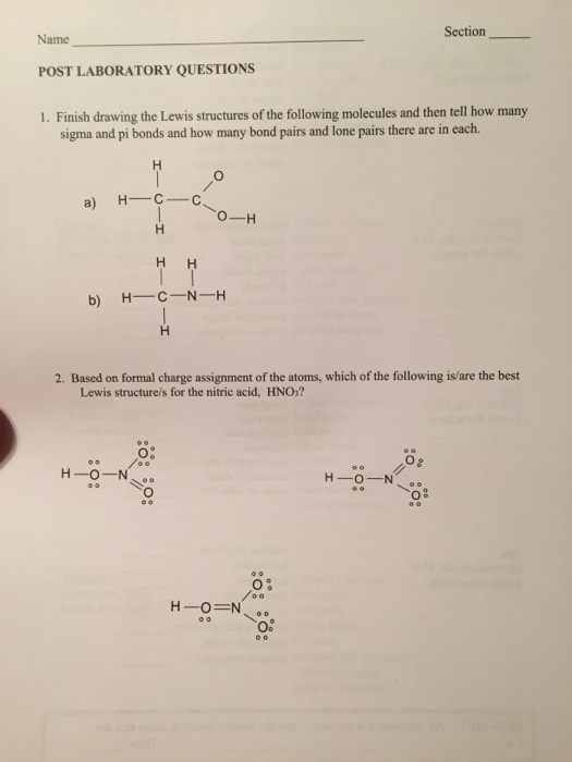 Solved Section Name POST LABORATORY QUESTIONS 1. Finish | Chegg.com