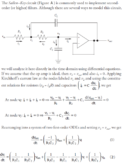 Solved The Sallen-Key circuit (Figure A) is commonly used to | Chegg.com