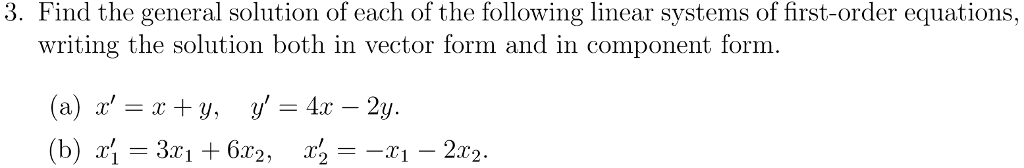 Solved ind the general solution of each of the following | Chegg.com