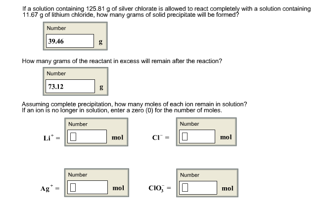 Solved If a solution containing 125.81 g of silver chlorate | Chegg.com