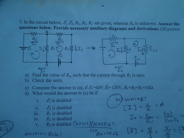 Solved In the circuit below, E1, E2, R1, R2, R3 are given, | Chegg.com