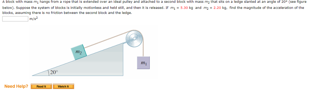 Solved A block with mass m_1 hangs from a rope that is | Chegg.com