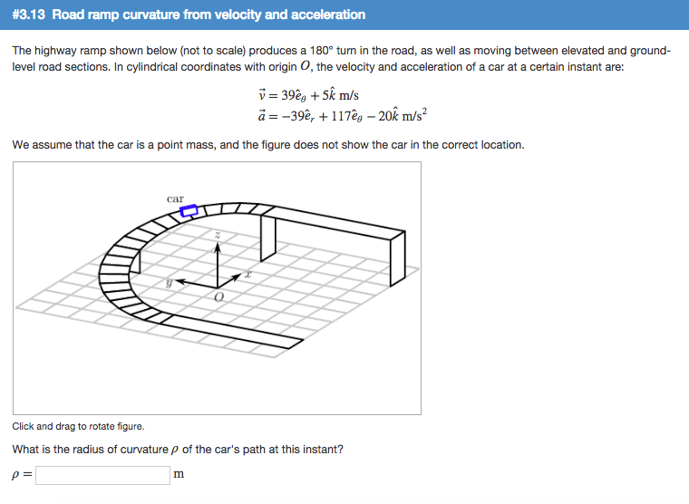 The highway ramp shown below (not to scale) produces | Chegg.com