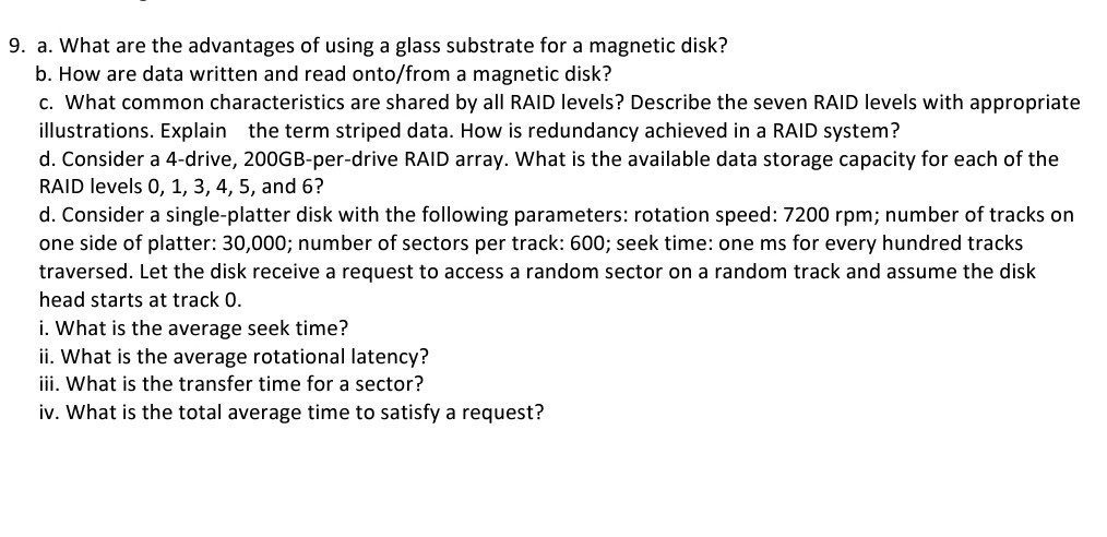 Solved 9. a. What are the advantages of using a glass | Chegg.com