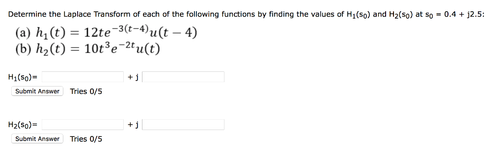 Solved Determine the Laplace Transform of each of the | Chegg.com
