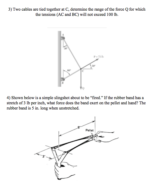 Solved Two cables are tied together at C, determine the | Chegg.com