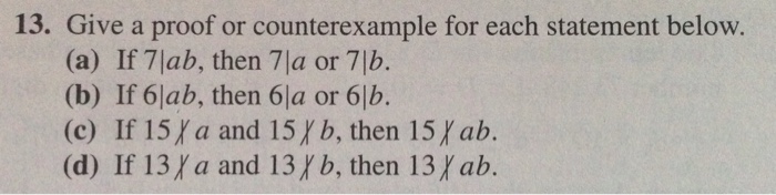 Solved Give a proof or counterexample for each statement | Chegg.com