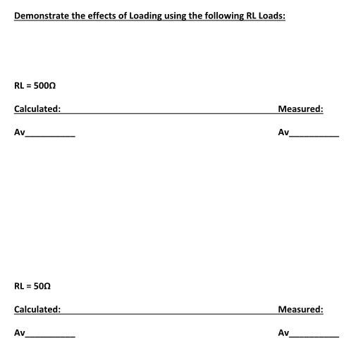 Solved Demonstrate the effects of Loading using the | Chegg.com